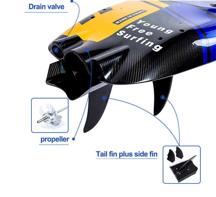 New Carbon Fiber Water Jet Board 50KM/H Gasoline Surfboard 3.0L Gas ...