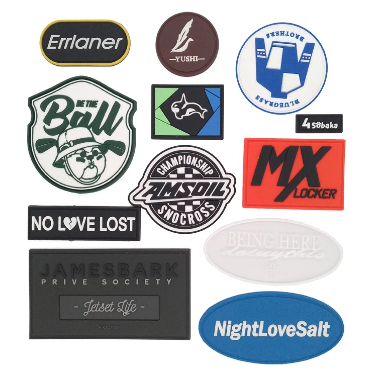 Custom Brand Logo Tiny Letters Silicone Labels Brand Logo Black Pvc ...