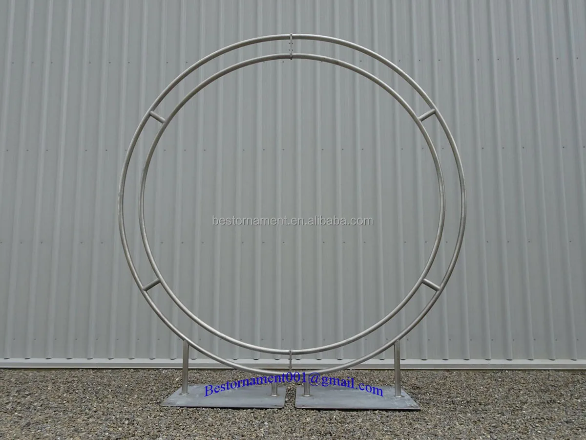 Silver Metal Wedding Half Circle Arch Moon Arch Flower Frame Backdrop ...