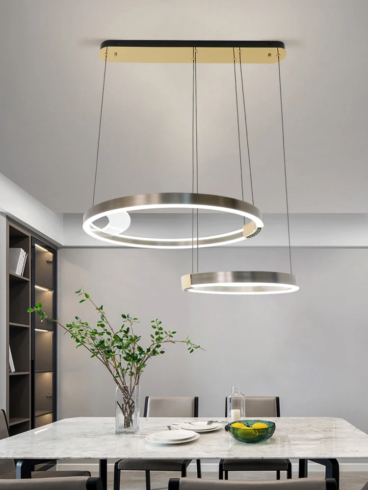 Suspended Mounted Round Indoor Aluminum Chandelier Led Pendant Lights ...