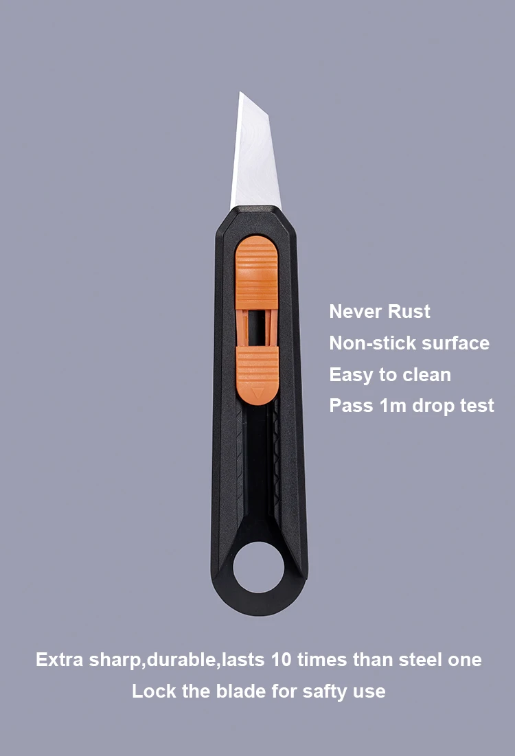 Middia Utility Knife Safety Ceramic Box Cutter With Sawtooth Edge Box ...