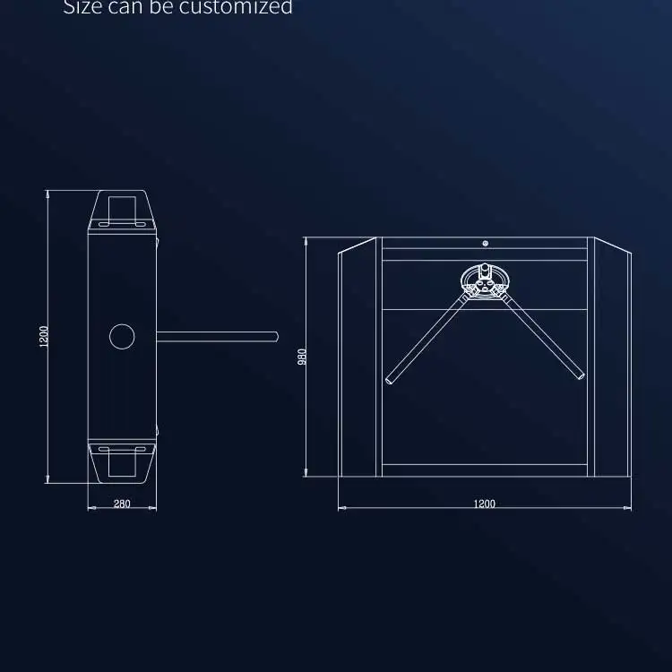 Tripod Turnstile Barrier Access Control System Rfid Access Control ...