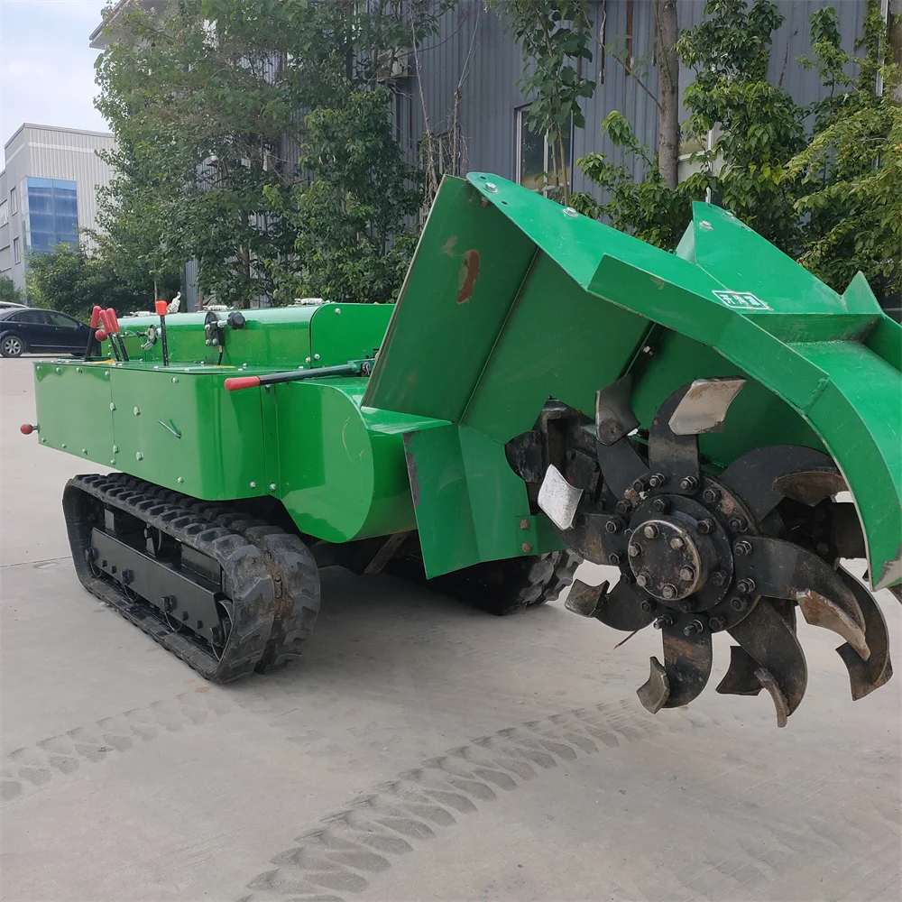 Self Propelled Crawler Ditching Machine - 30HP Rotary Tiller