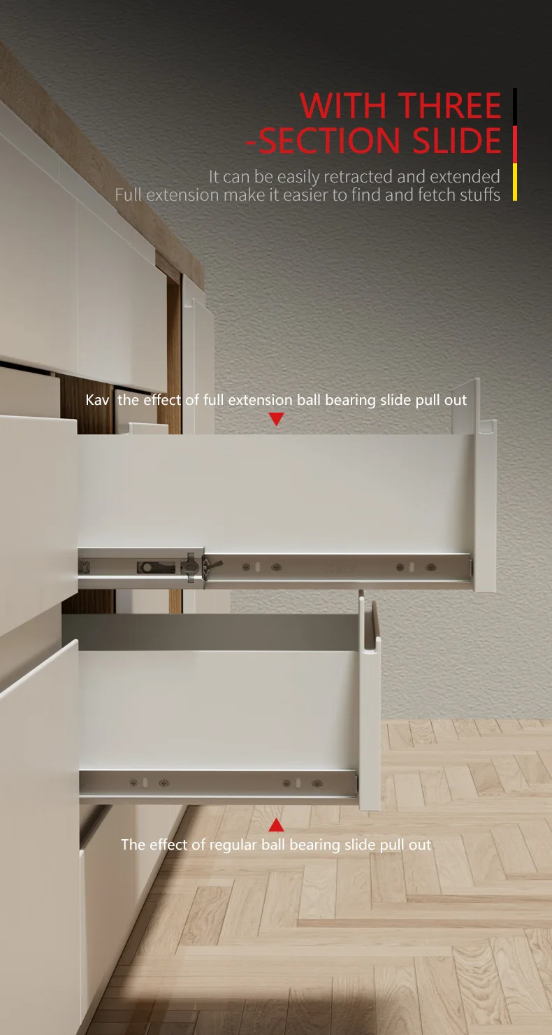 China Full Extension Telescopic Channel Cold Rolled Steel Ball Bearing ...