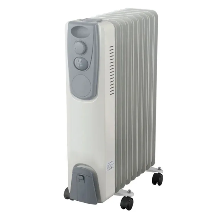 White 1500w Electric Portable Radiant Space Heater Basic Oil-filled ...