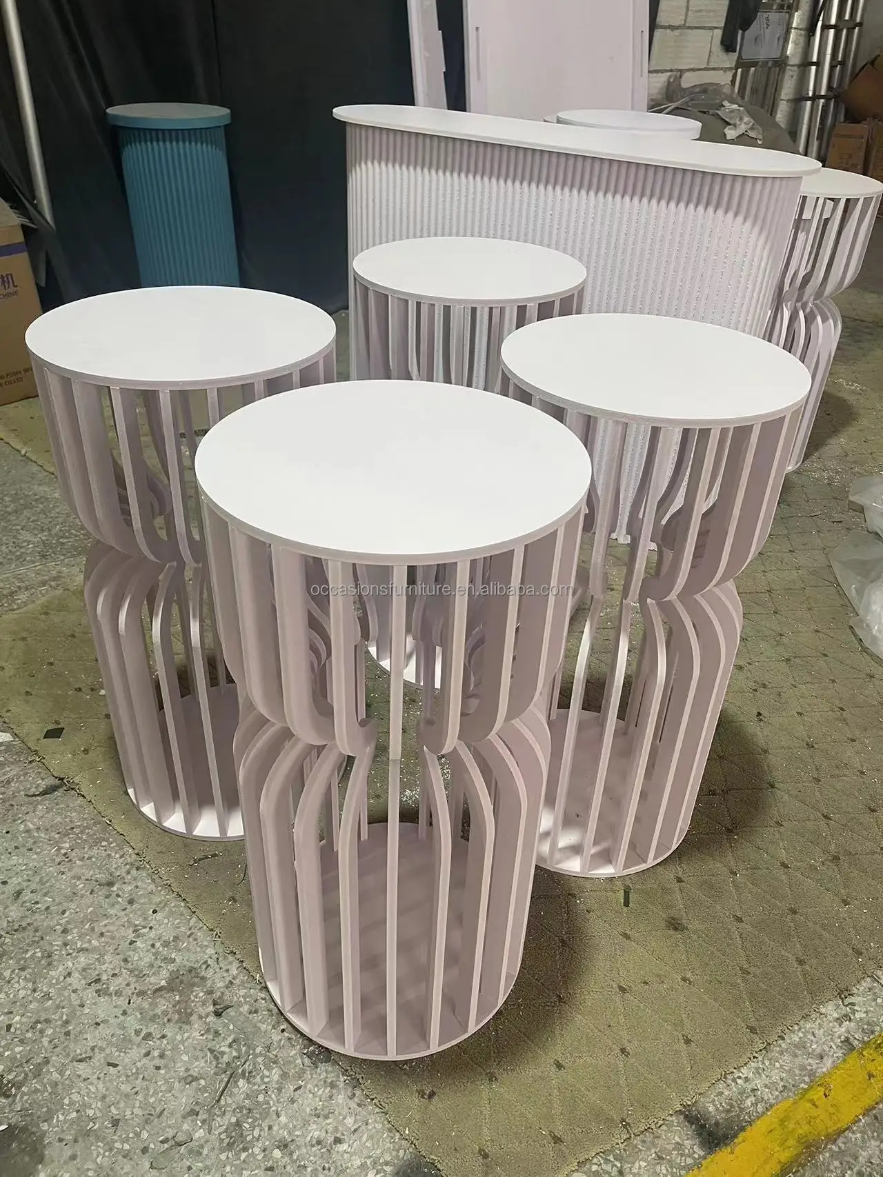 White PVC Stand for Baby Shower Party - Modern & Stylish