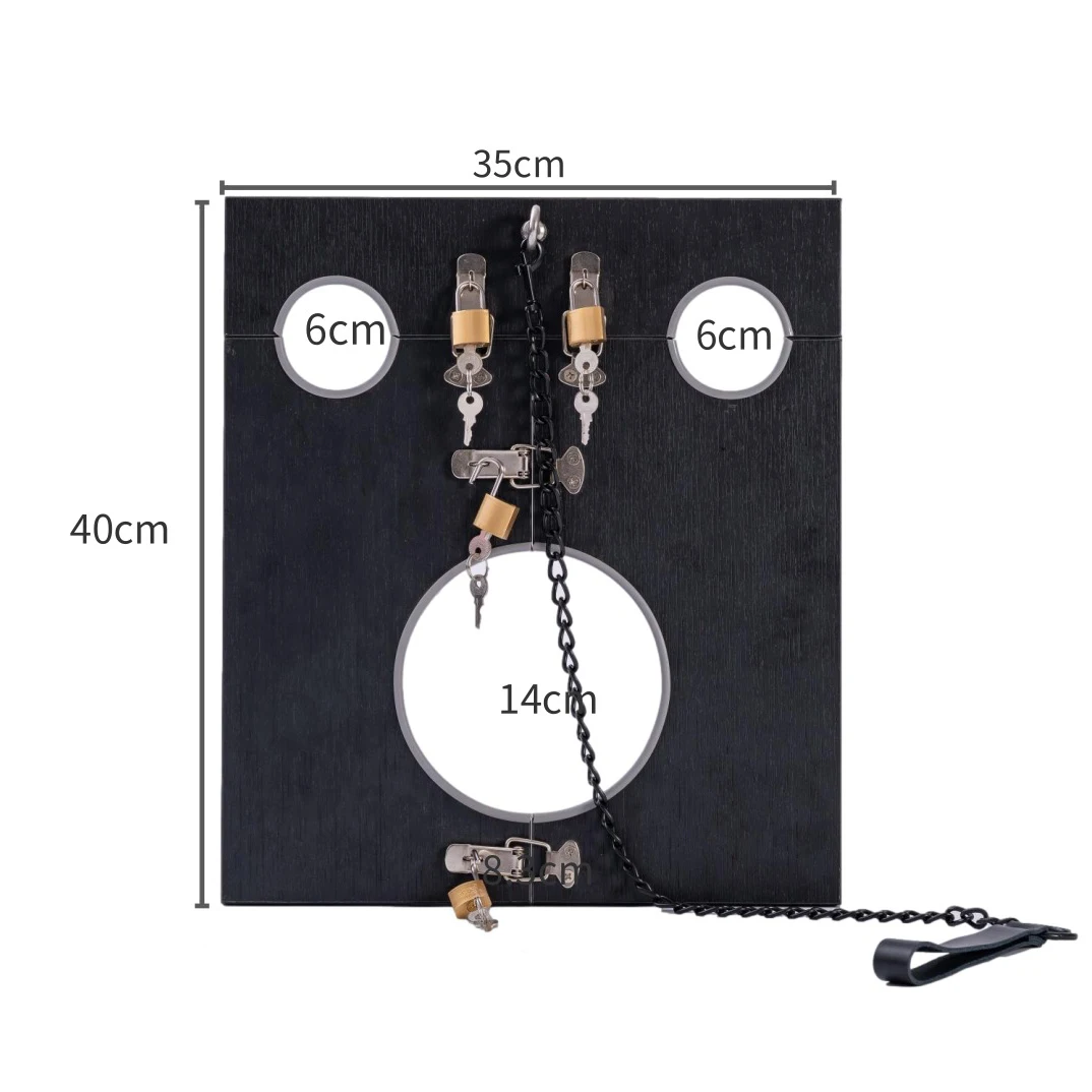 SM Sexy Restraint Props - Wooden Shackles for Bondage