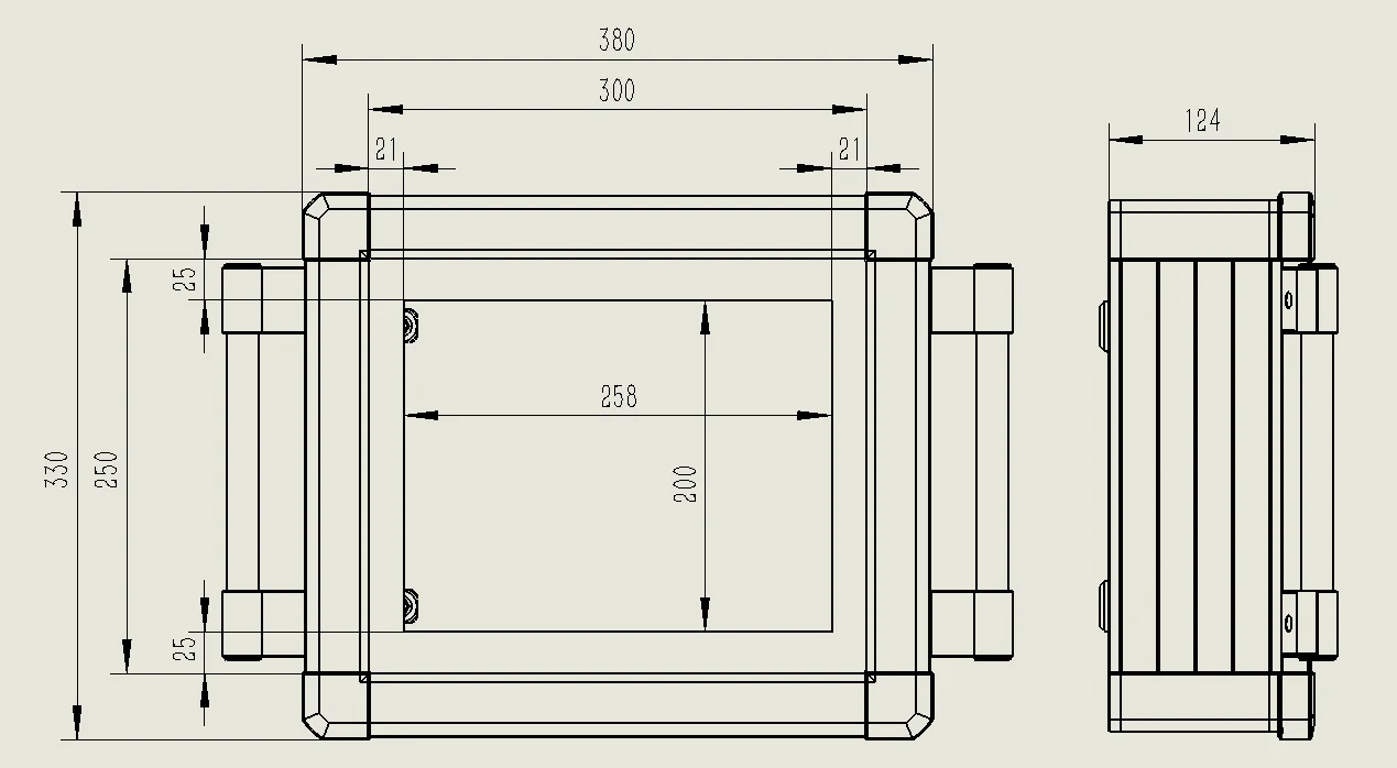 CNC Machine Cantilever Control Box - HMI Enclosure Support