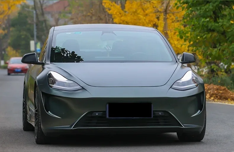 Body Kit Front Rear Bumper Assembly For Tesla Model 3 2018-19 Upgrade ...