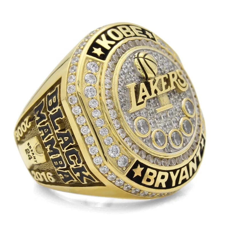 Custom Basketball Mens Lakers Kobe Bryant Ring Black Mamba 20th ...