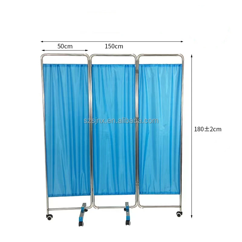 Medical Folding Screen Hospital Privacy Stainless Steel Portable Ward ...