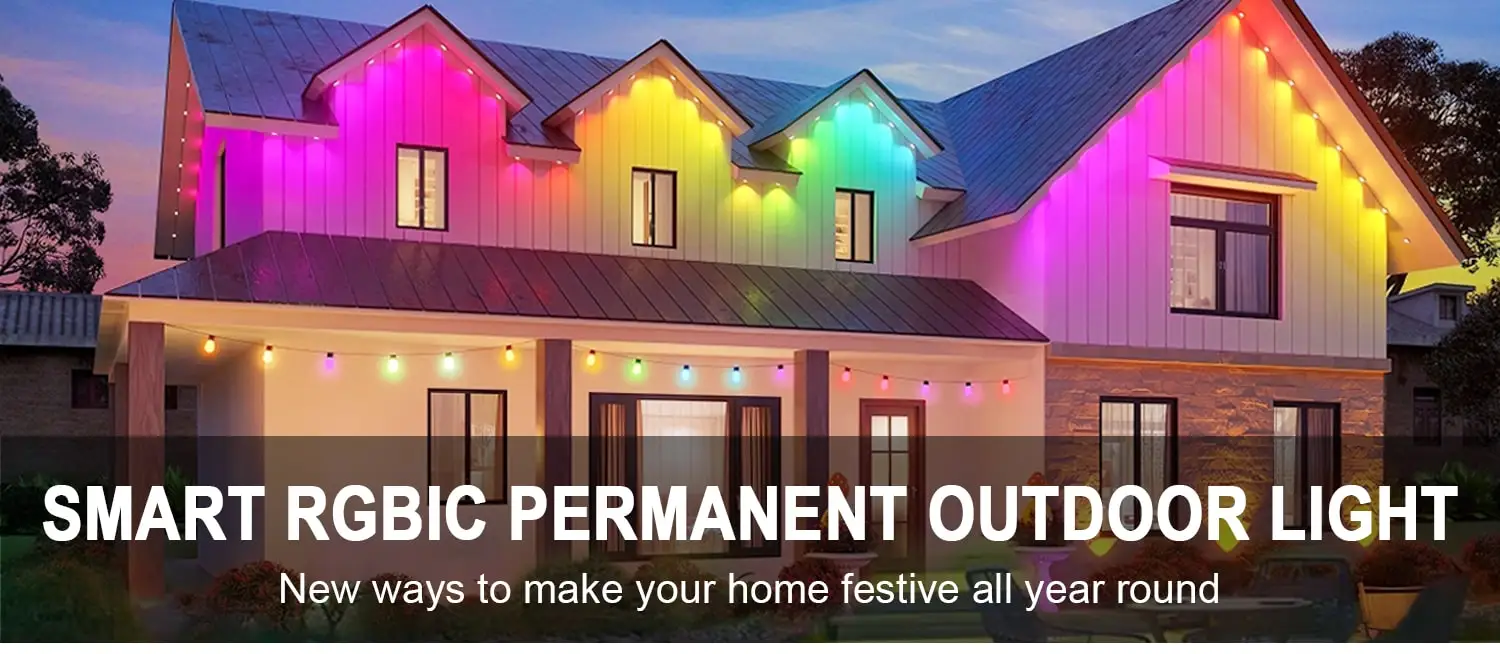 Permanent Christmas Lighting Ip68 Smart Wifi Controller House Exterior ...