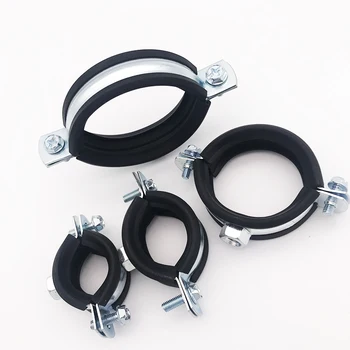 Casting Steel Wall Mount Pipe Clamp Rubber Line Clamps System Quick ...