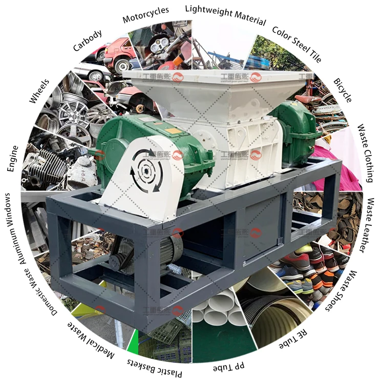 Plastic Pallet Shredder Block Plastic Shredder Car Tire Double Shaft ...
