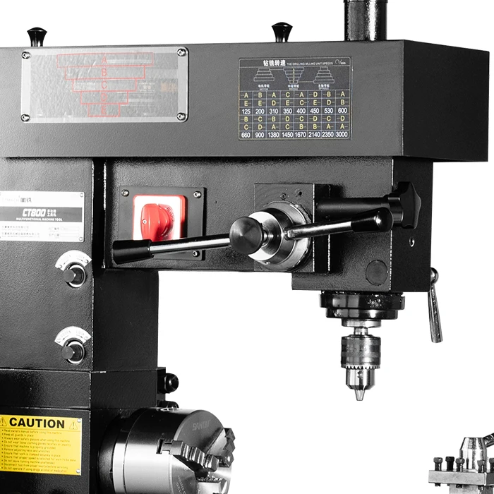 CT500 MP500 HQ500 Mill Drill Lathe Combo Milling Drilling Combo Lathe ...