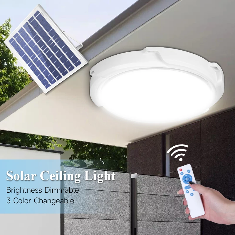 Indoor Solar Ceiling Lights with Remote Control - 50000 Hours