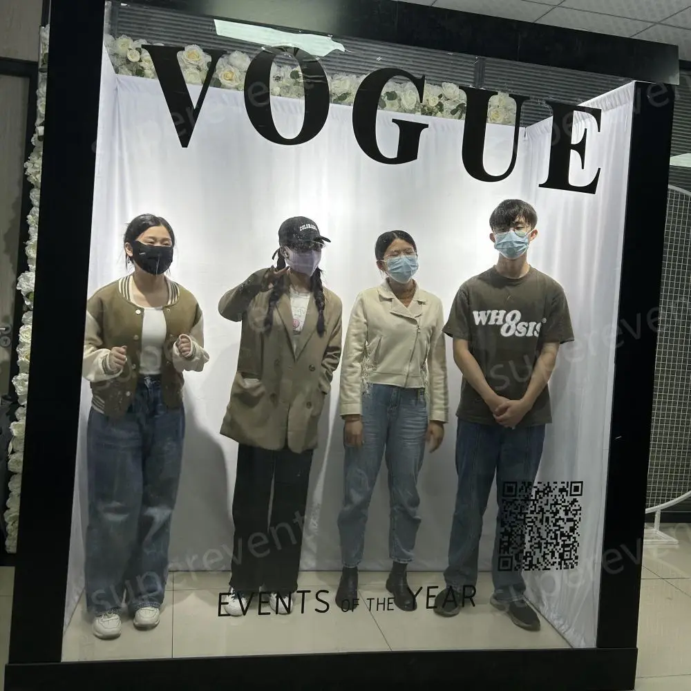 Wedding Photography Background Led Light Pvc Magazine Photo Booth Box ...