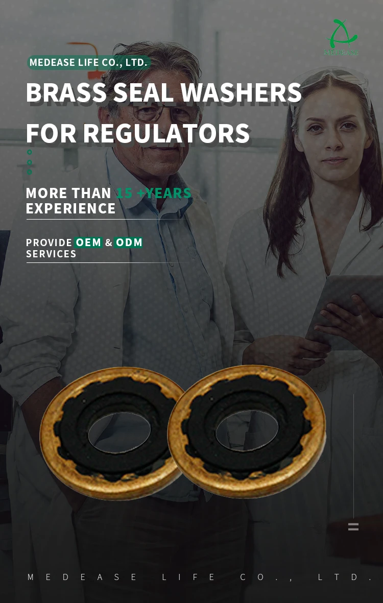 Oxygen Regulator Washer O2 Oxygen Tank Regulator Brass Rubber Yoke ...