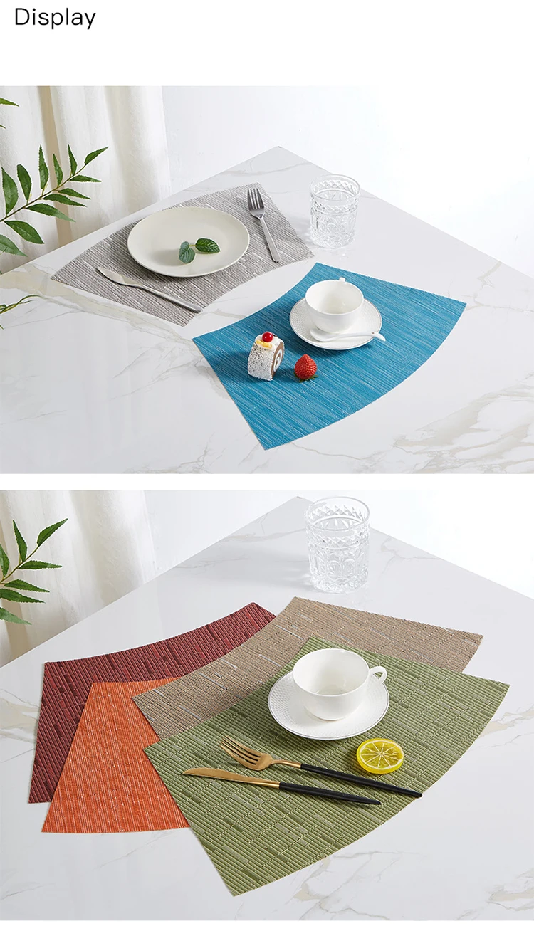 Starunk Round Table Placemats Non-slip Wedge Placemats Heat Resistant ...