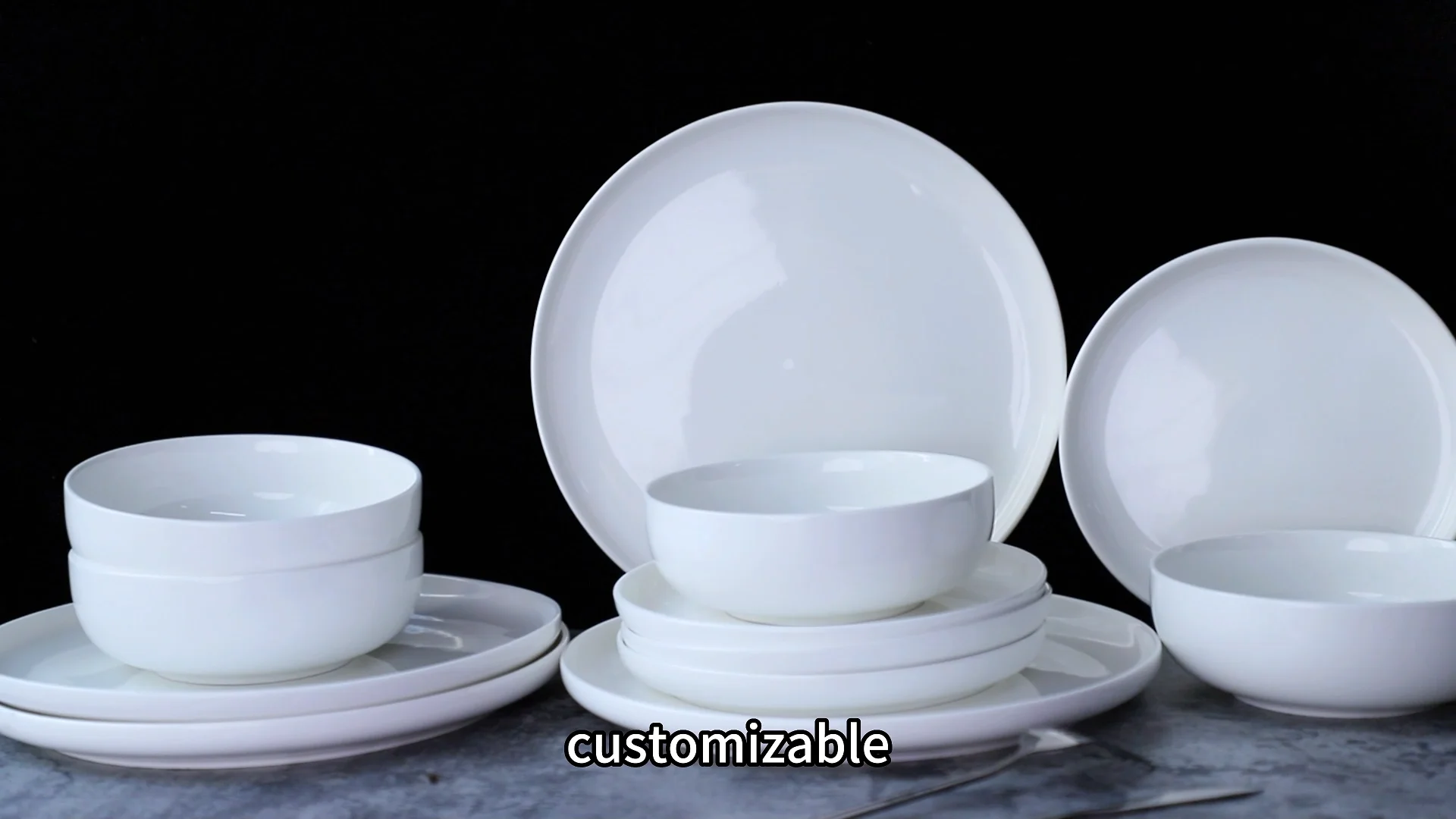 Bowl And Plate Combination Home Hotel Low Price Fine New Bone China ...