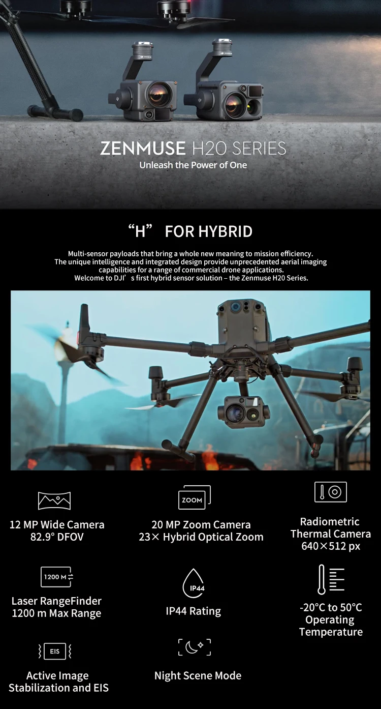Dji Zenmuse H20 H20t Cardan Camera Multi Type Sensors Are Compatible With Dji Uav Matrice 300 ...