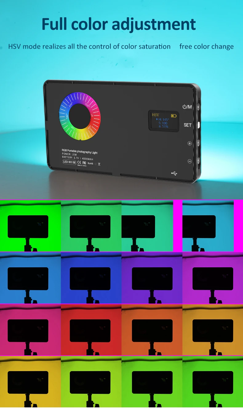 MAMEN RGB Camera LED Lighting - Perfect for Video & Photos