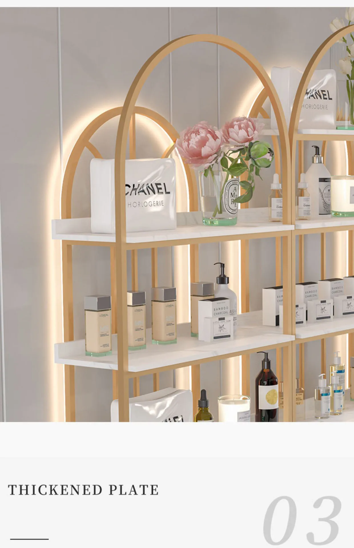 Customised Luxury Skincare Display Cabinet - Beauty Salon