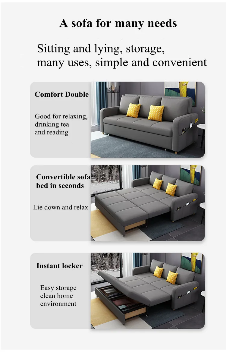 Space-saving Multi-Purpose Living Room Set Furniture