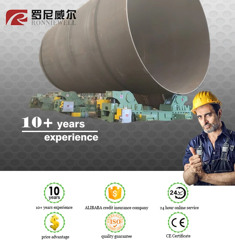 Steel Wheel Transverse Bogie Offshore Monopile Welding Roller 1000t