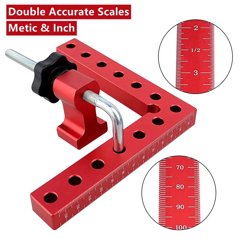 90 Degree Woodworking Corner Clamps Right Angle Ruler Measuring Gauges ...