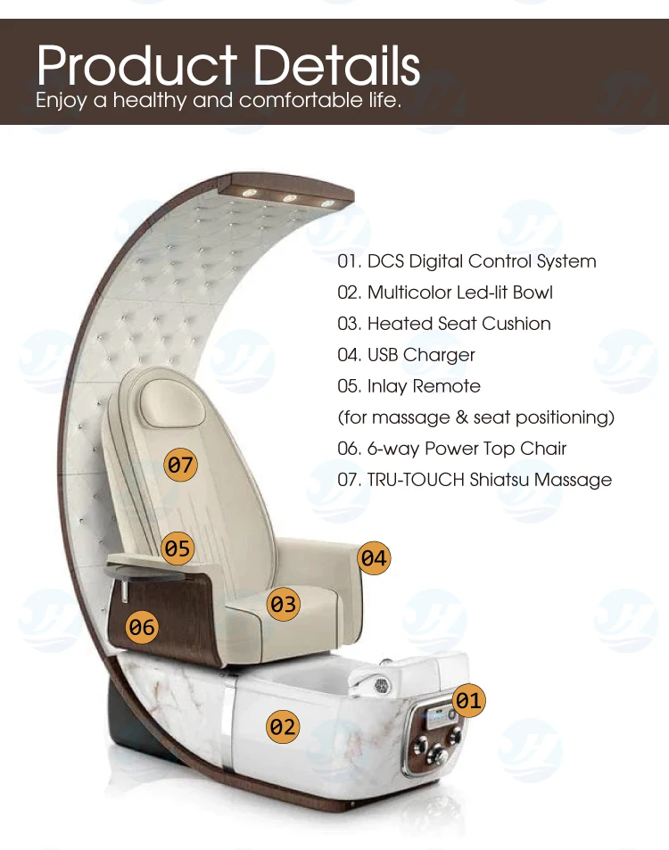 Multi Functional Electric Reclining Pedicure Manicure Chair Whirlpool ...