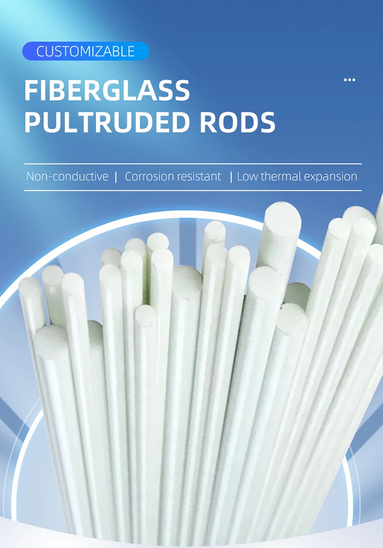 High Strength Glass Fiber Stick Gfrp White Fiberglass Rod - Buy Fiber ...