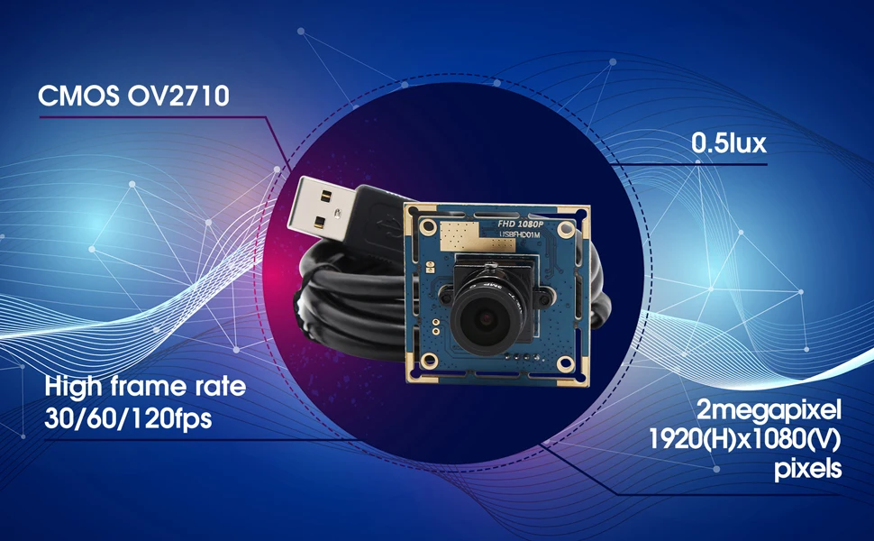 Elp 1080p Usb Camera Module Cmos Ov2710 30fps/60fps/100fps High Speed ...