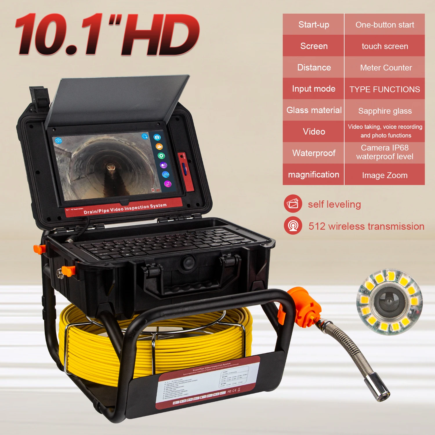 Inspection Camera Anysun 512hz Pipe Locator Receiver And Sonde ...
