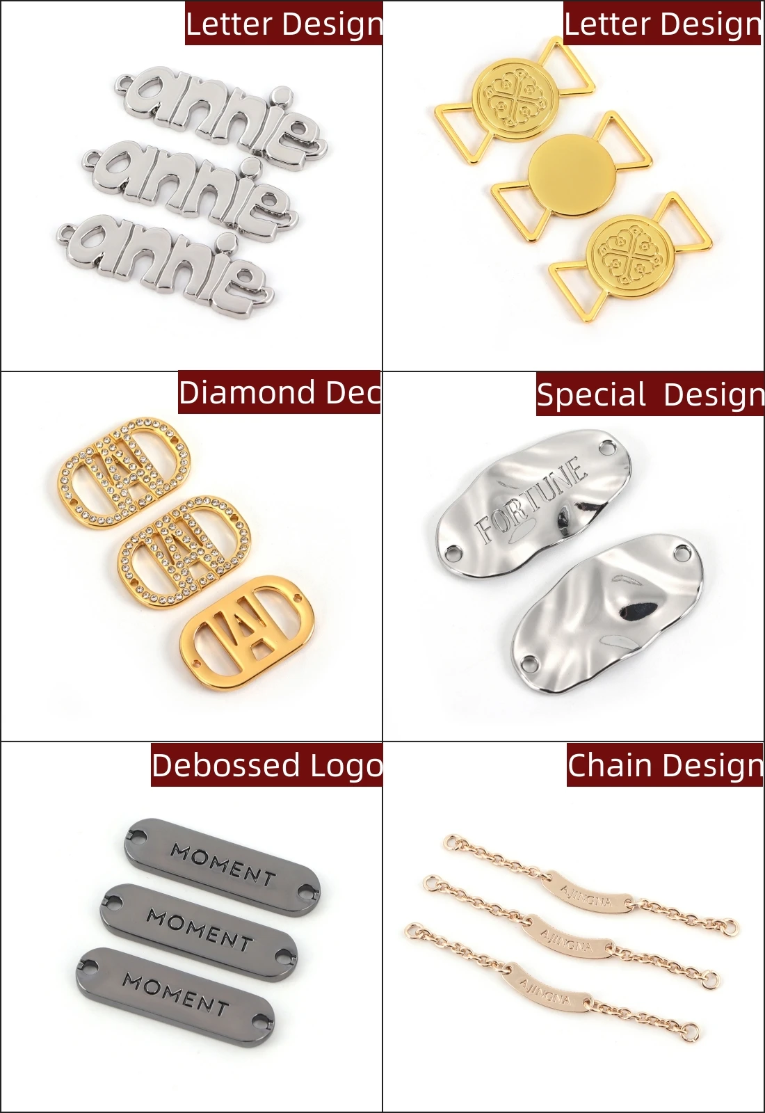 Custom Metal Tags for Handbags - Mini Logo Branding