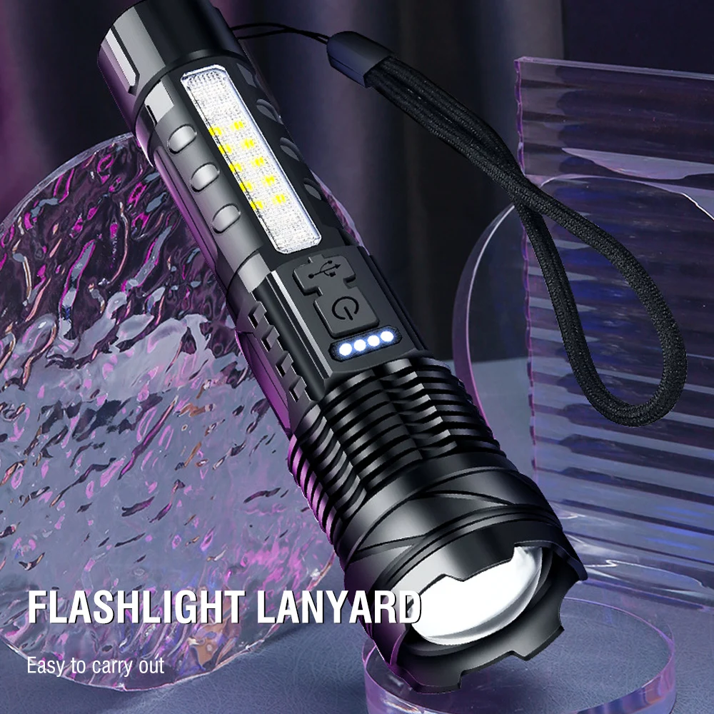 20000 Lumen Raybow Flashlight - Durable, Rechargeable, and Bright