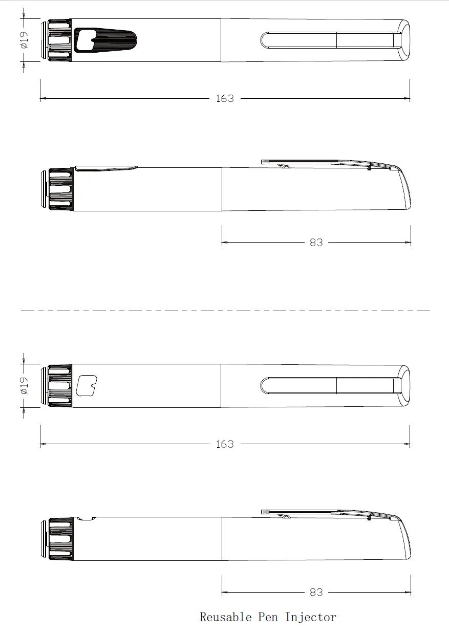Reusable 80 IU Insulin Pen Injector - Non-Needle & Non-cartridge