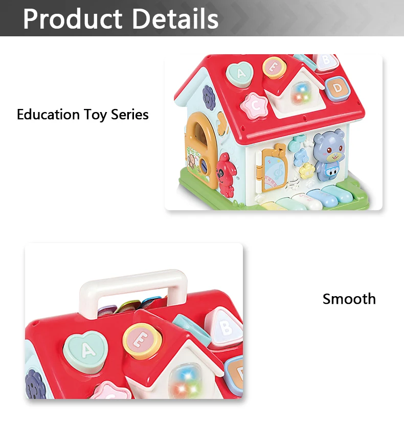 Qs Baby Early Educational Intelligence Cartoon Animal Electronic Knock ...