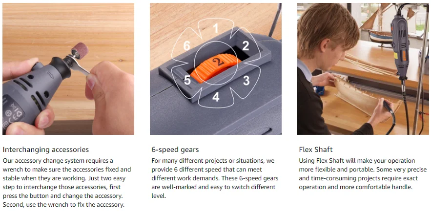 135w Dremel Engraving Pen Sets Electric Rotary Tool Kit Mini Die Grinder Jiangsu Diy Grey Hand ...