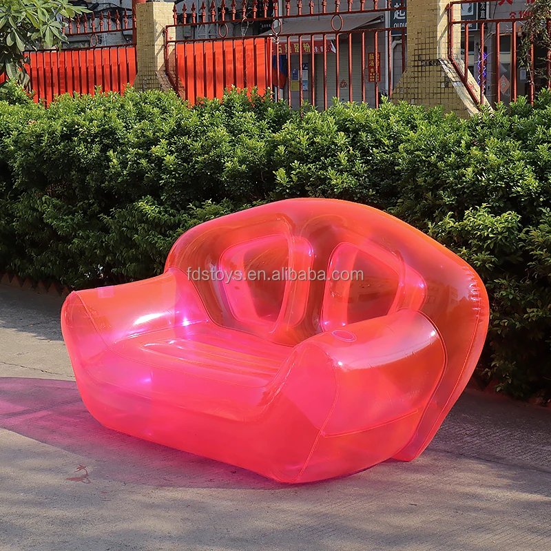 Transparent Clear Inflatable Sofa Seat Double Person Blow Up Chair Yard ...