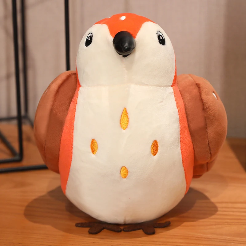 Custom Plush Sparrow Toy Simulation Bird Plush Toy Soft Nursery Toy ...