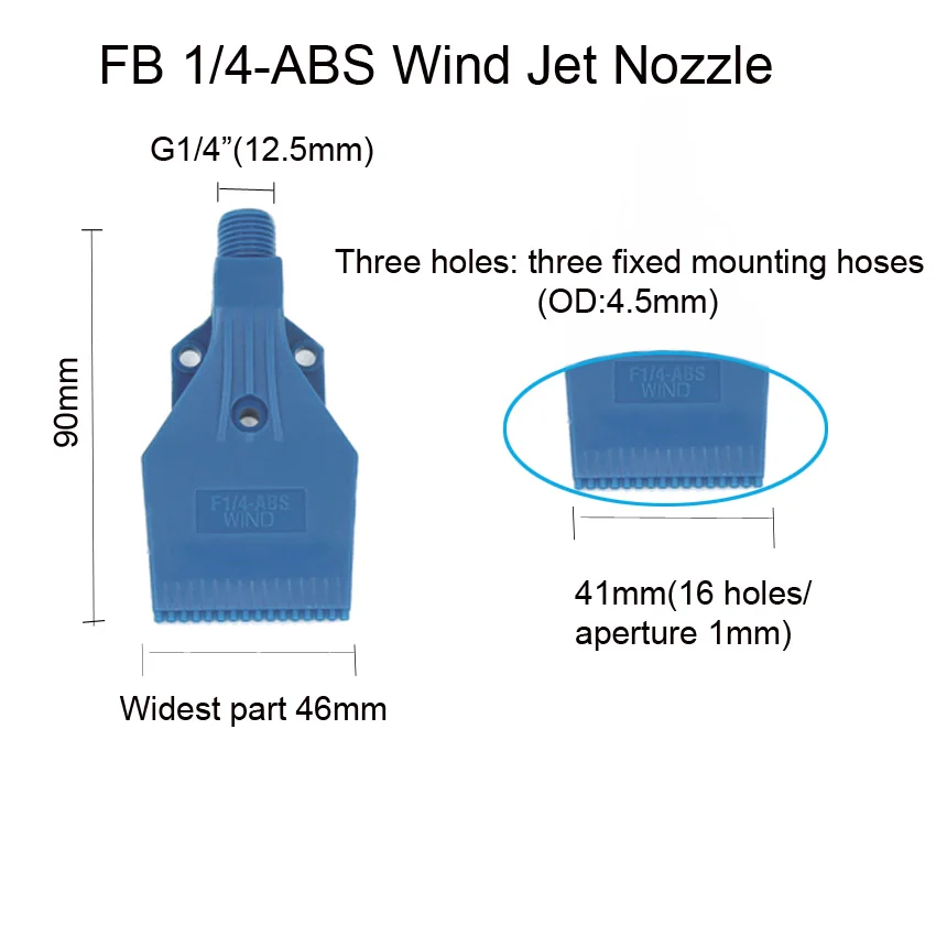 727-23 1/4 Plastic Drying Wind Jet Blowing off Air Knife Spray Nozzle