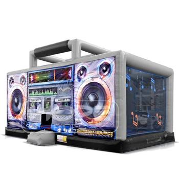 Retro Themed Party Inflatable Bouncy Castle Commercial Bouncer Dance ...