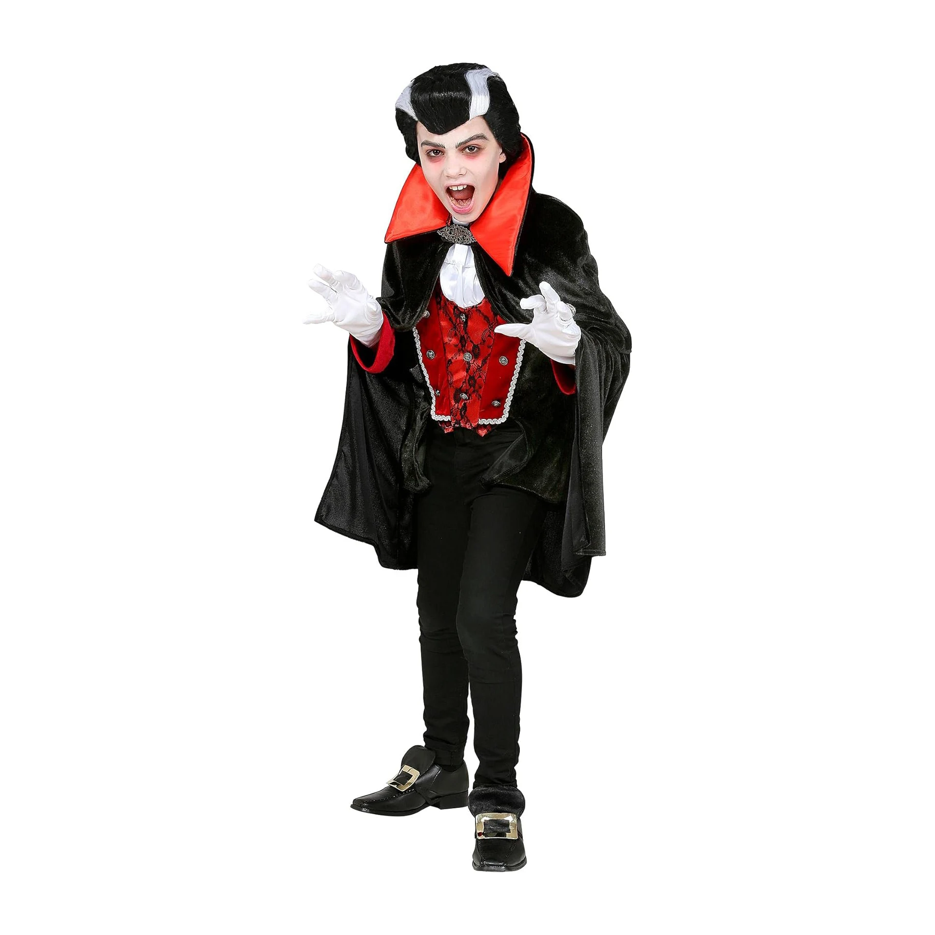 Kids Halloween Scary Salesman Costume Creepy Mask Suit with Gloves ...