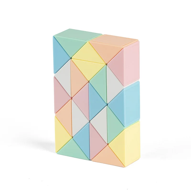Macaron Color Collapsible Magic Ruler Cube Twisted Puzzle Cubes ...