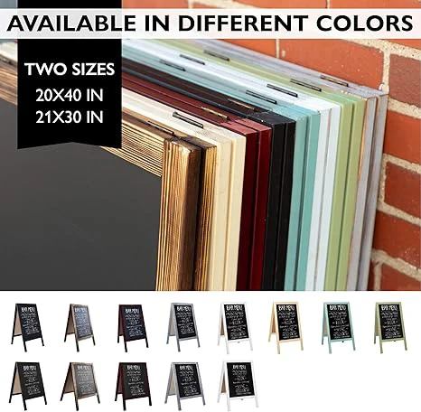 Wooden A-Frame Sign Custom Sturdy Freestanding Sidewalk Chalkboard for ...
