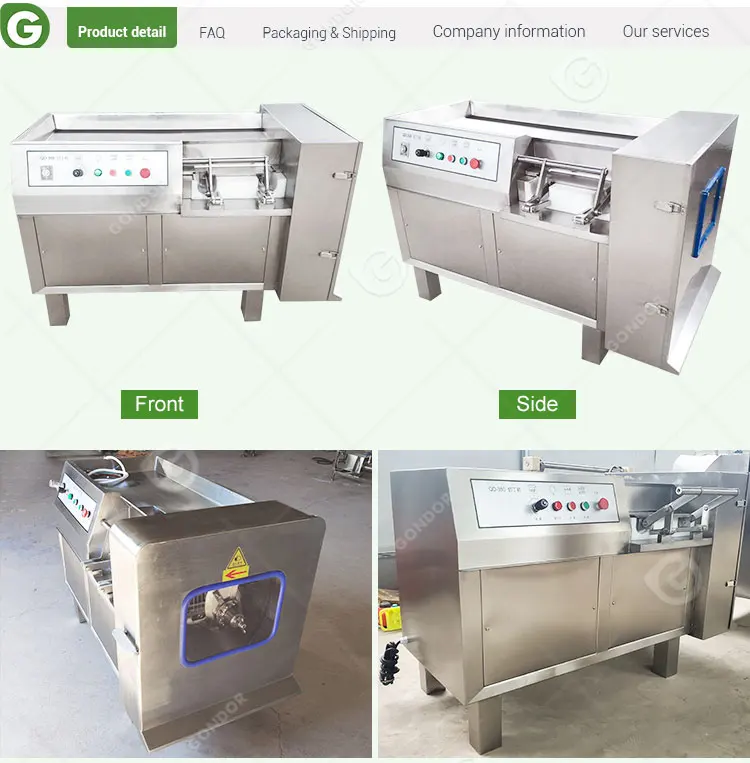 Chicken Breast Cube Equipment 500kg Frozen Ham Beef Dice Cutter Machine ...