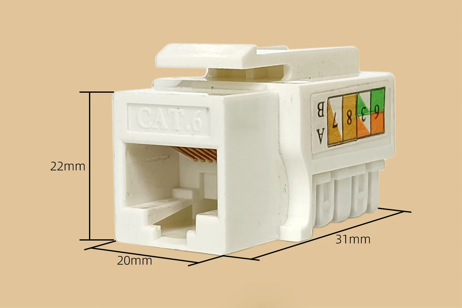 90 degree/180 degree Cat6 Keystone Jack UTP Tool less RJ45 Female ...