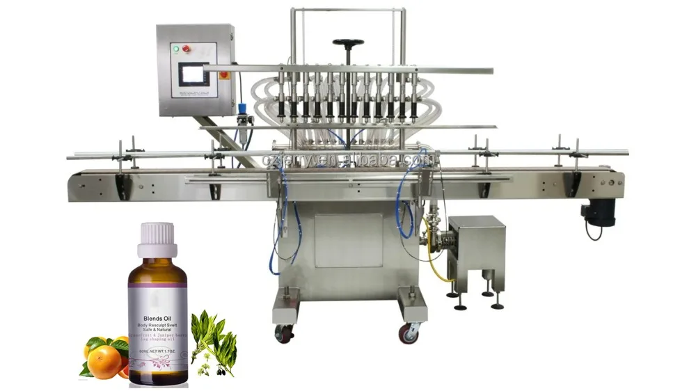 Full Automatic Linear Palm Oil Overflow Vacuum Filler Red Spirits Wine Whiskey Vodka Water ...
