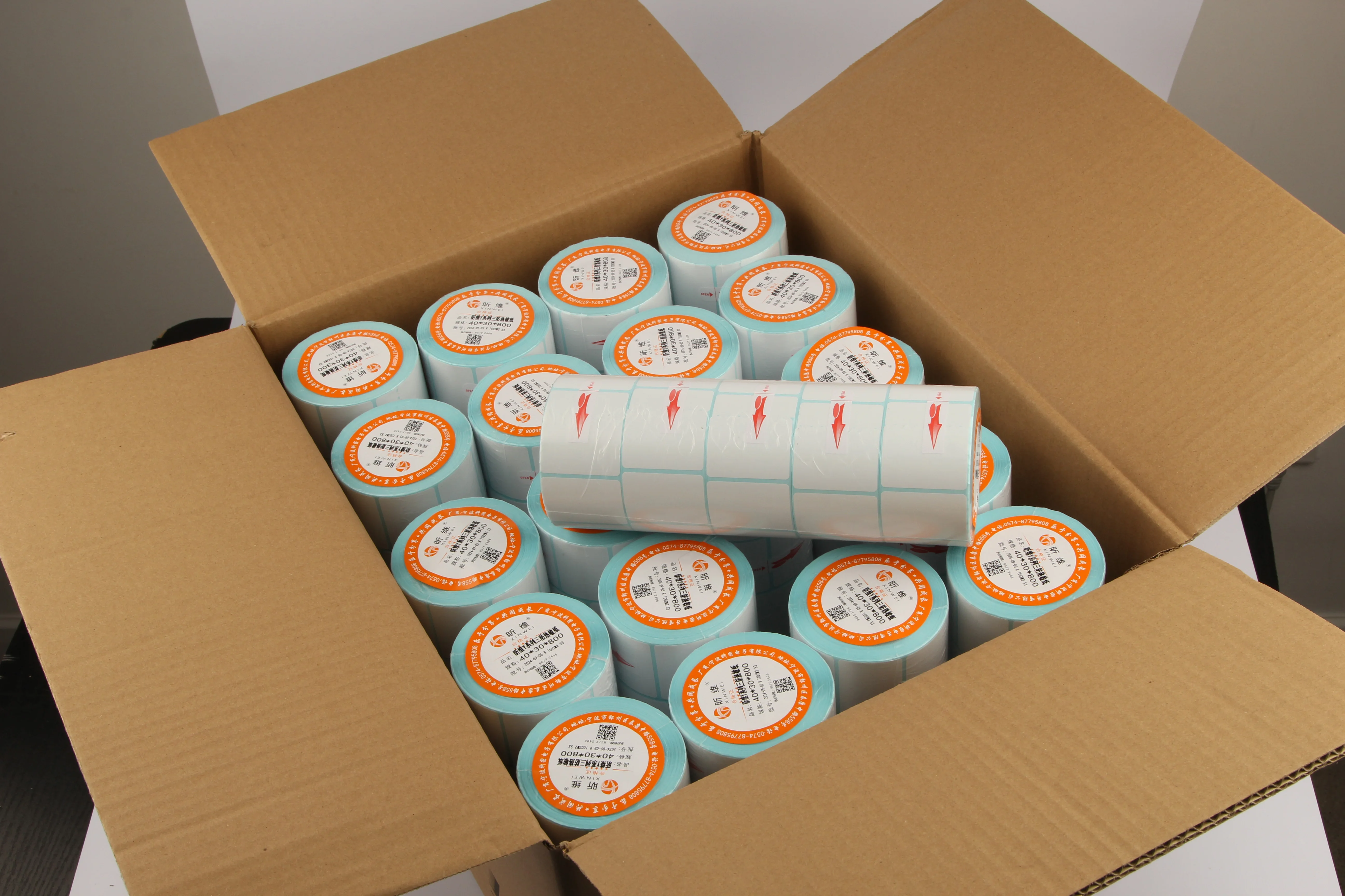 Customizable 50X60mm Direct Thermal Roll Label Sticker Waterproof ...